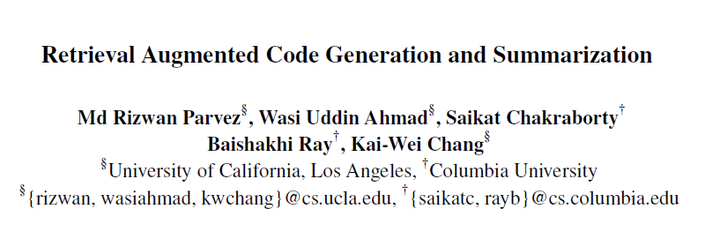 Retrieval Augmented Code Generation and Summarization - 知乎
