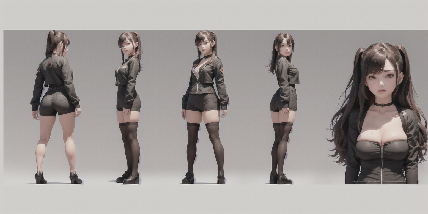 【AI绘画】stable diffusion -人物三视图实验尝试（多角度图像） - 知乎