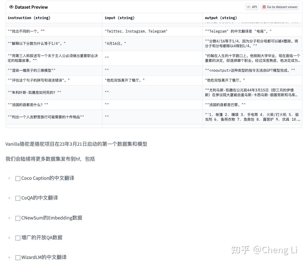 【骆驼读论文】huggingface社区上 29个中文数据集的整理 知乎