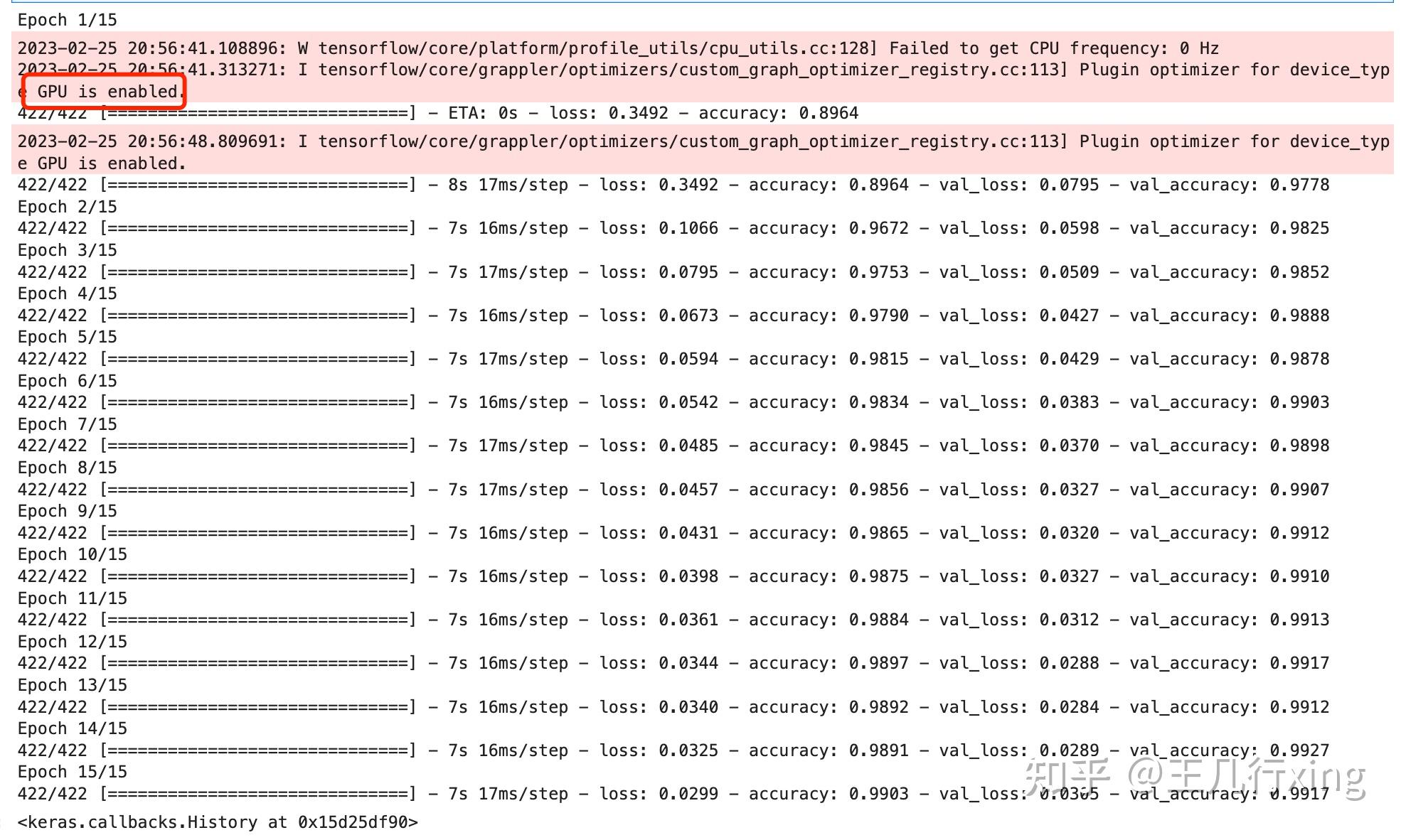 苹果 m芯片 PyTorch/TensorFlow GPU 加速+Keras 官方快速入门案例 - 知乎