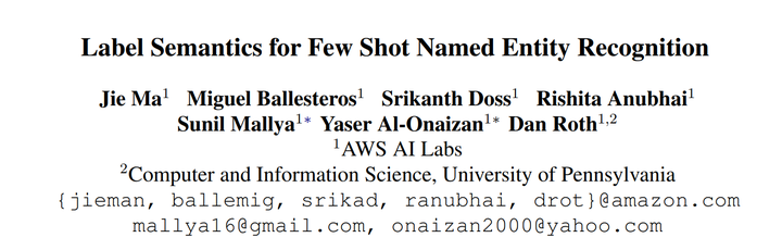 Label Semantics for Few Shot Named Entity Recognition论文笔记 - 知乎