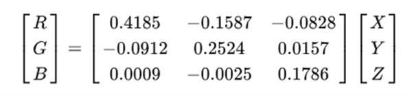 CIE RGB 和 CIE XYZ色彩空间的表示与转换 - 知乎