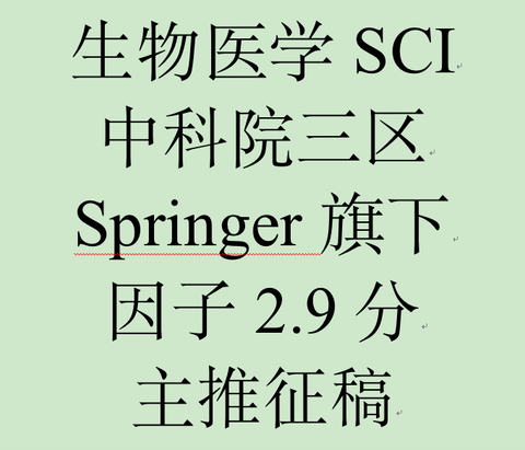 SCI主推征稿：生物医学三区SCI，《Functional & Integrative Genomics》，因子2.9，还剩一个指标 - 知乎