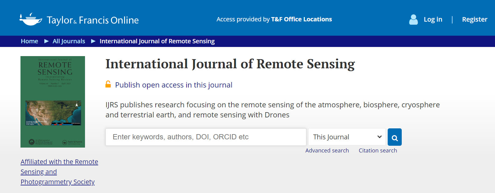 SCI期刊合集 | GIS & 遥感领域研究必读！ - 知乎