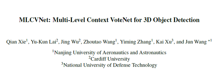 Arxiv | 3D Detection | MLCVNet | VoteNet* - 知乎