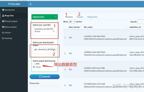 小程序分享：TCGA mRNA/miRNA数据下载、合并、差异分析及可视化 – 王进的个人网站 - 知乎