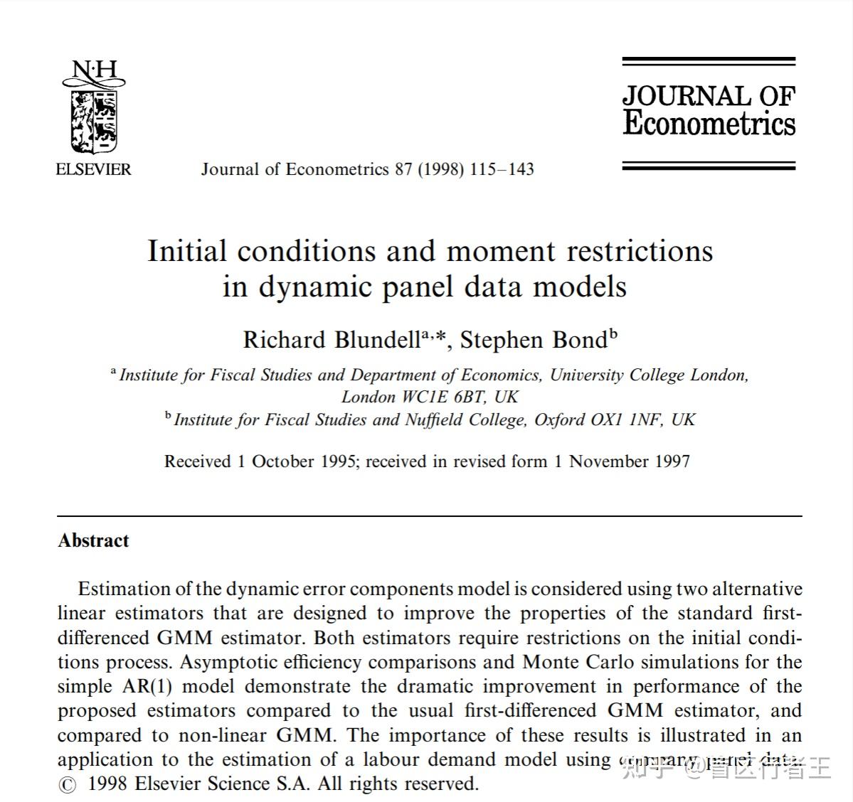 【Stata-GMM】如何快速掌握动态矩估计方法（gmm/xtabond/xtdpdsys）？ - 知乎