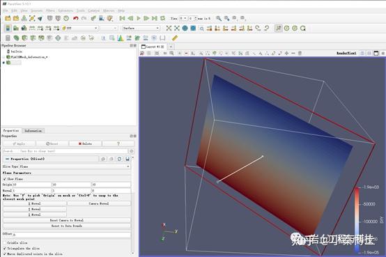 FLAC3D结果在Paraview中后处理(3)-切片、测点测线、动图 - 知乎