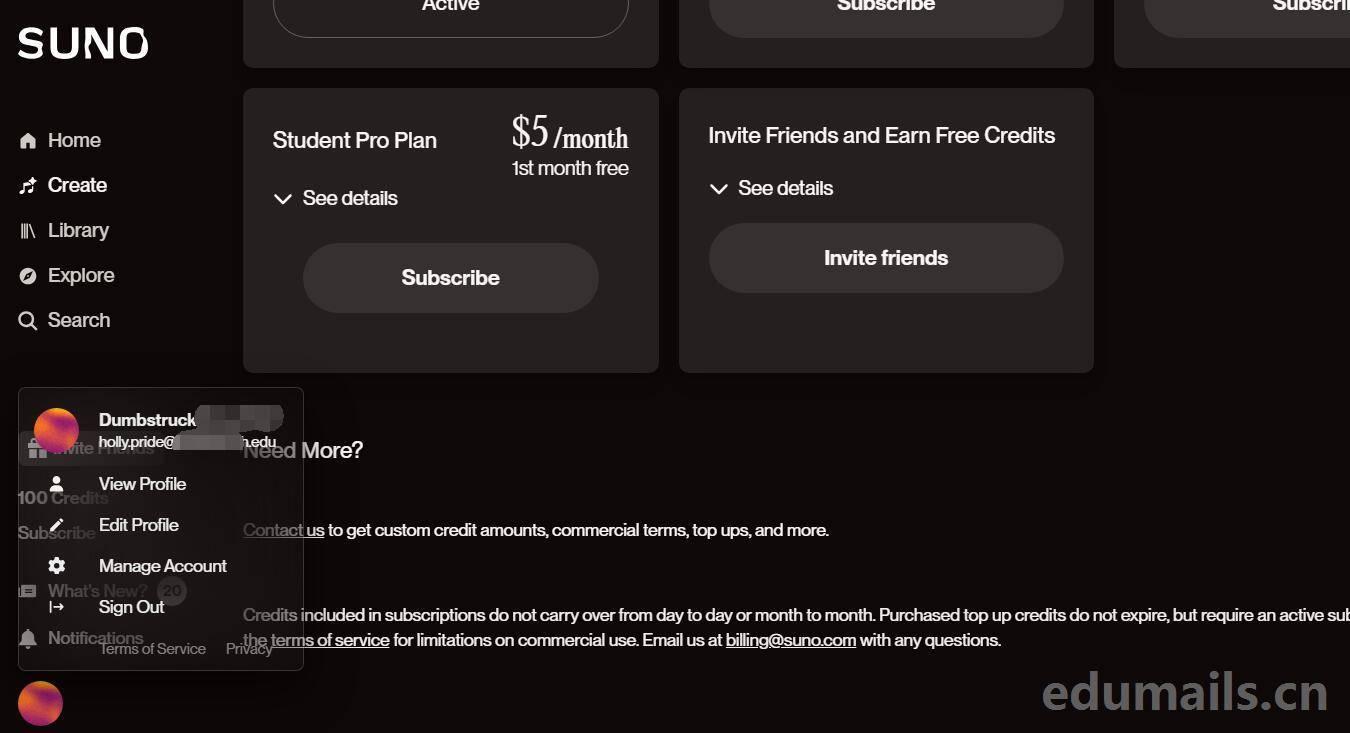 📚 美国学生.edu结尾教育邮箱专享福利：Suno音乐Ai半价优惠教程🚀 - 知乎