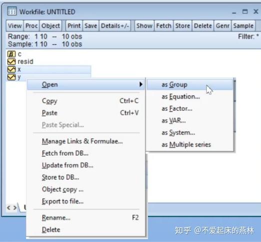Eviews基础操作及OLS回归 - 知乎