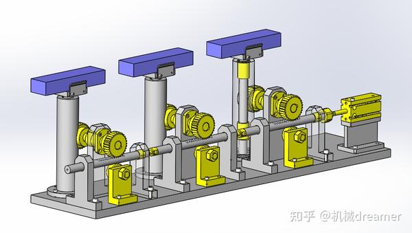 多工位齿轮齿条联动升降机构 知乎