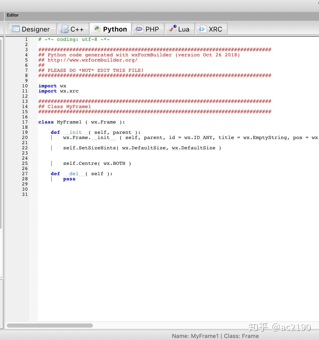 使用wxPython打造自己的印象笔记（4）wxFormBuilder使用指南 - 知乎