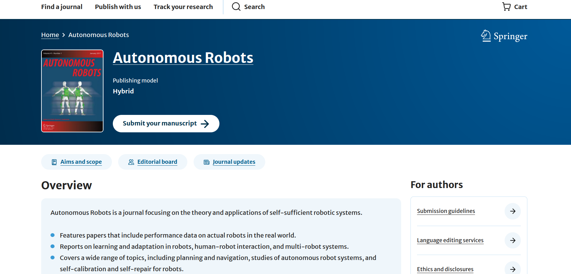 有哪些机器人领域的顶级期刊？ - 知乎