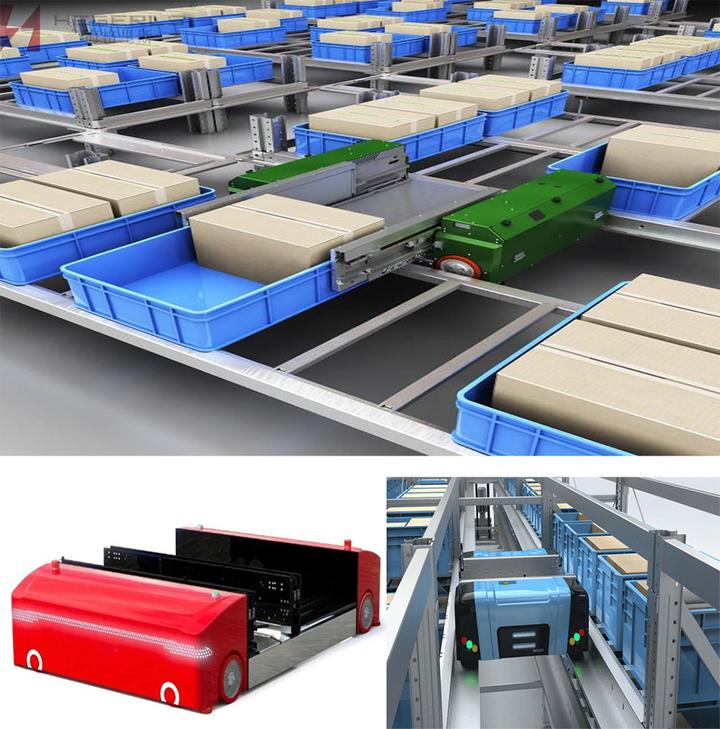 海格里斯HEGERLS料箱穿梭车生产厂家｜配有高速货物提升机滚筒输送线设备的料箱四向穿梭车立体库 - 知乎