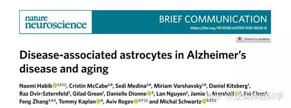 解读Nat Neurosci︱星形胶质细胞与老年痴呆以及衰老的新关系 - 知乎