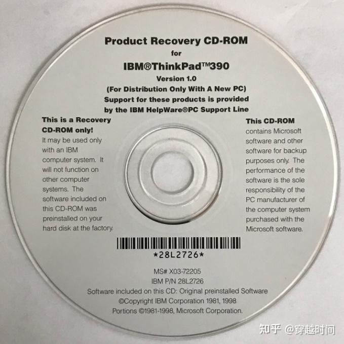 穿越时间·IBM ThinkPad 390 390E 390X Recovery CD操作系统恢复光盘 - 知乎