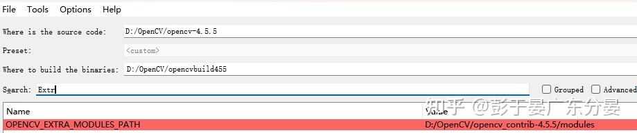 OpenCV4.5.5+opencv contrib/visual Studio/ CMake/ C++/ 配置及问题完全指南 - 知乎