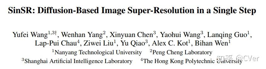 CVPR 2024 | SinSR：单步基于扩散的图像超分辨率 - 知乎