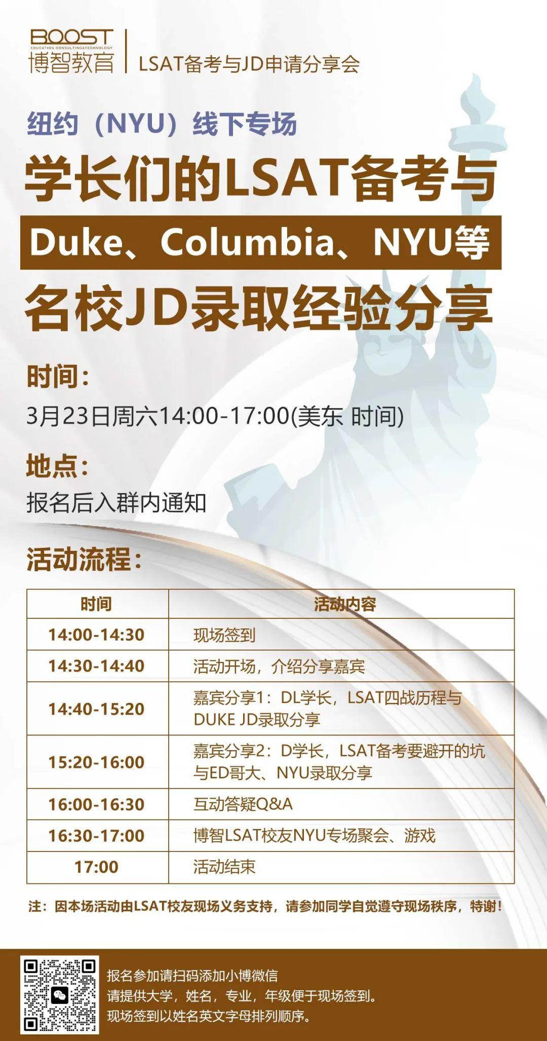 LSAT备考与JD申请（纽约NYU）交流会——向学长学习：找搭子、学经验、拿T6录取破圈升级 - 知乎