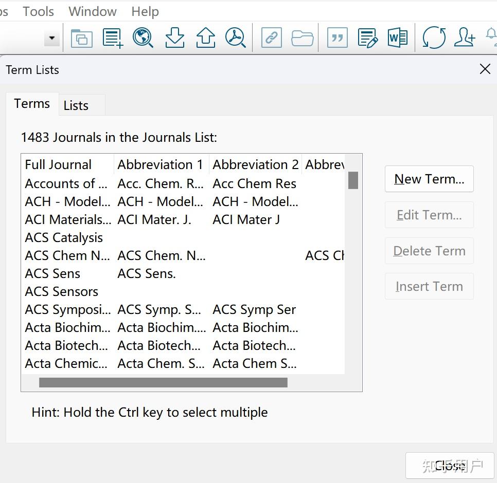 更新Endnote的Journal 库，如何获得最新的 Journals term list? - 知乎
