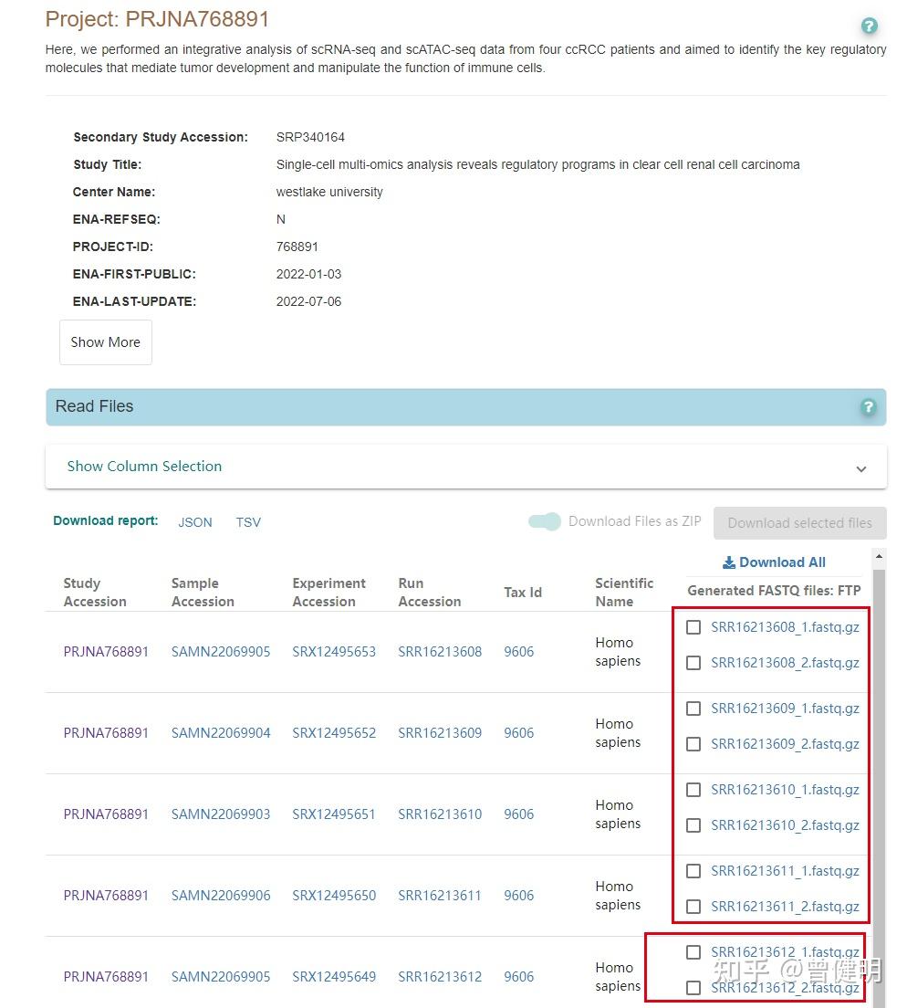 单细胞数据在ENA数据库和NCBI的SRA是有区别的 - 知乎