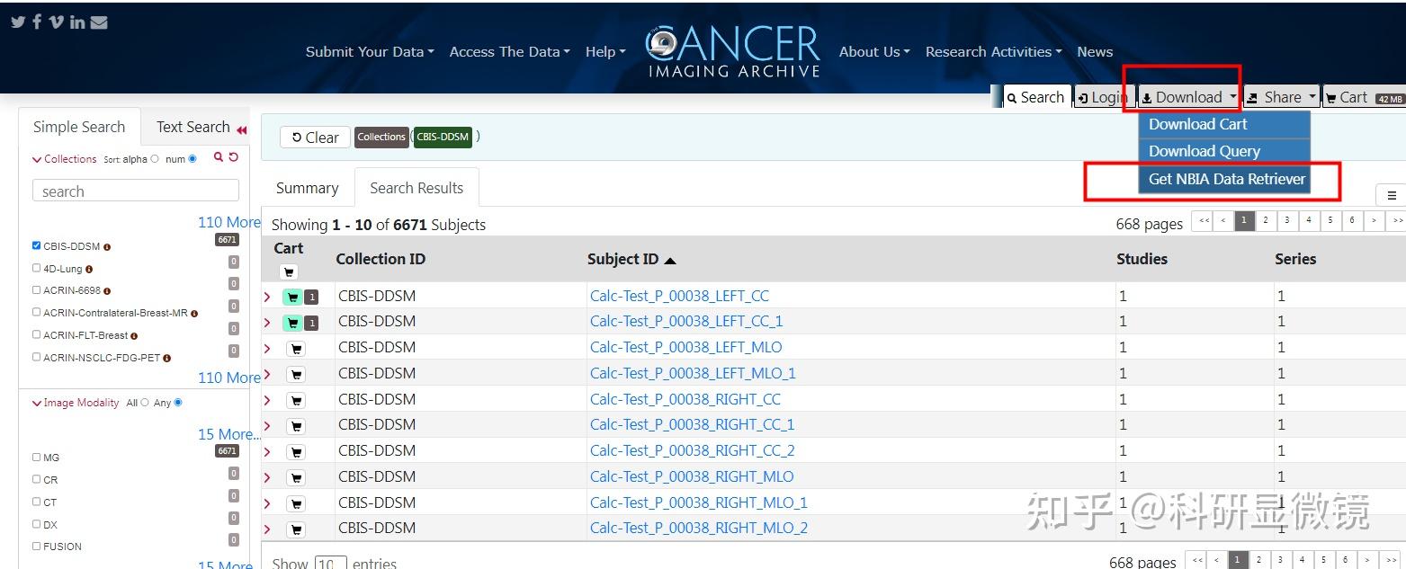 宝藏免费临床数据库-癌症影像档案馆The Cancer Imaging Archive（TCIA） - 知乎