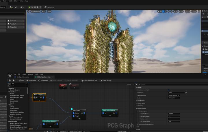 UE5.5.2 技术揭秘：巧用 PCG 在任意物体表面生成多样化网格体 - 知乎