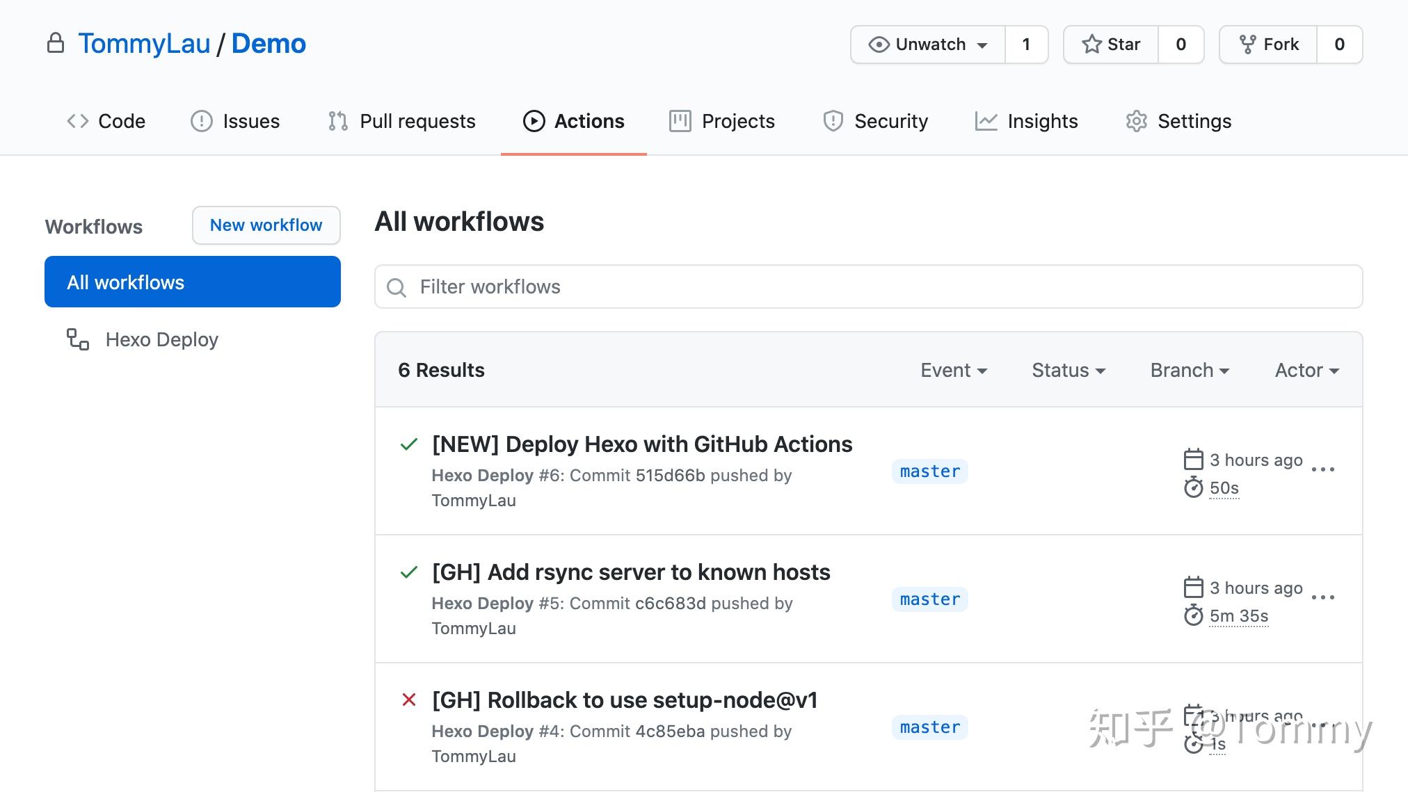 GitHub Actions 来自动部署 Hexo - 知乎