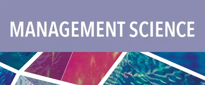 OM | Management Science 2020年10月论文摘要29篇 - 知乎