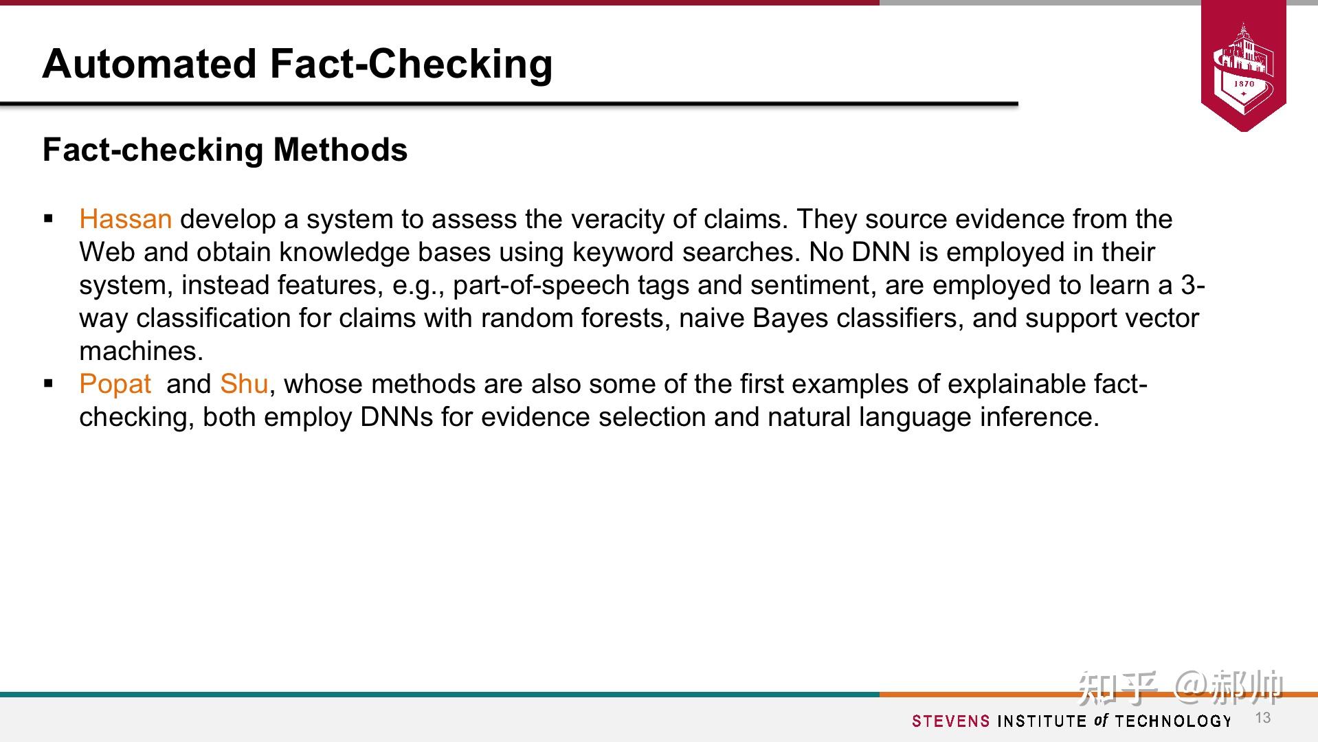 Explainable Automated Fact-Checking: A Survey 阅读 - 知乎