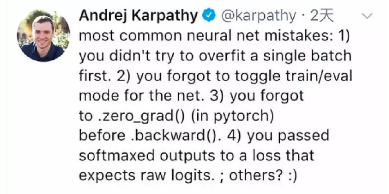 Andrej Karpathy提到的神经网络六大坑 - 知乎