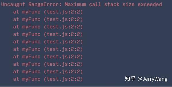 关于错误消息 Rangeerror Maximum Call Stack Size Exceeded At Xxx 知乎