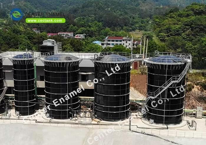Double Coating Glass Fused Steel Tanks With Biogas Power Plant Design ...