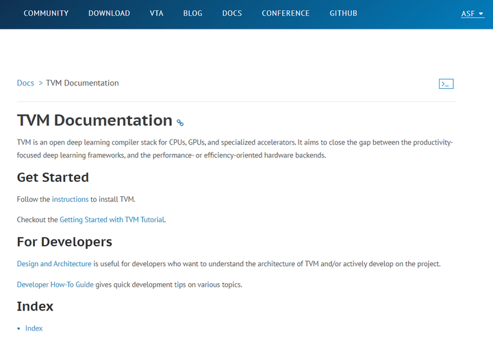 TVM系列「三」TVM官方文档的结构 - 知乎