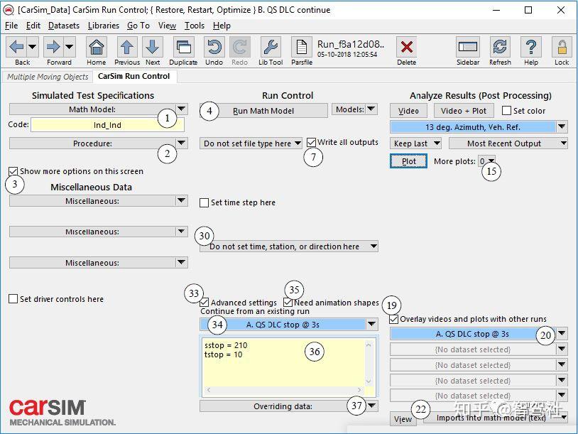 CarSim仿真快速入门(四)—Run Control - 知乎