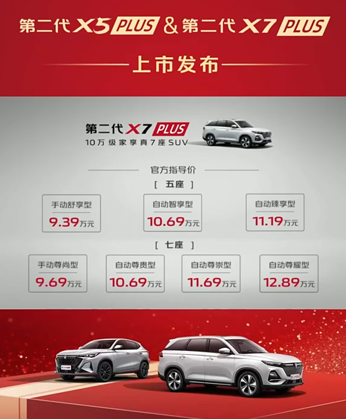 第二代长安X5 PLUS/X7 PLUS上市 售9.19万元起 - 知乎