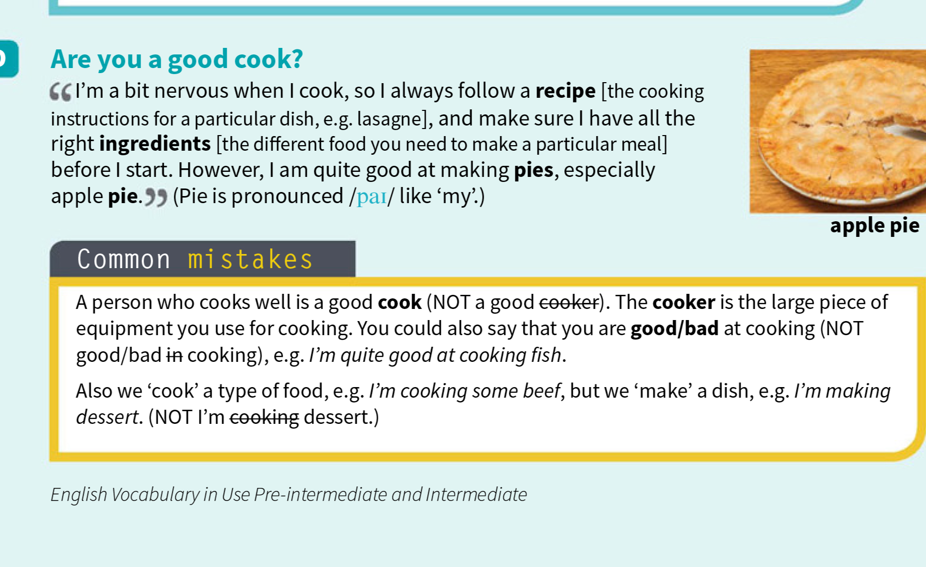 《剑桥英语词汇在用·初级》Unit 25. Cooking (烹饪) - 知乎