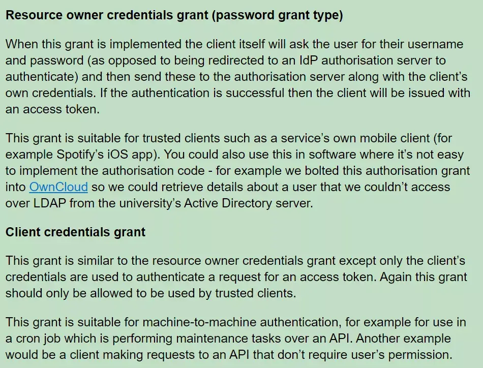 grant_type为client_credentials和password二者的区别 - 知乎