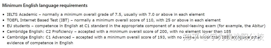 建议收藏 | 2024英国G5最新语言录取要求汇总，附24Fall放榜时间及专业 - 知乎