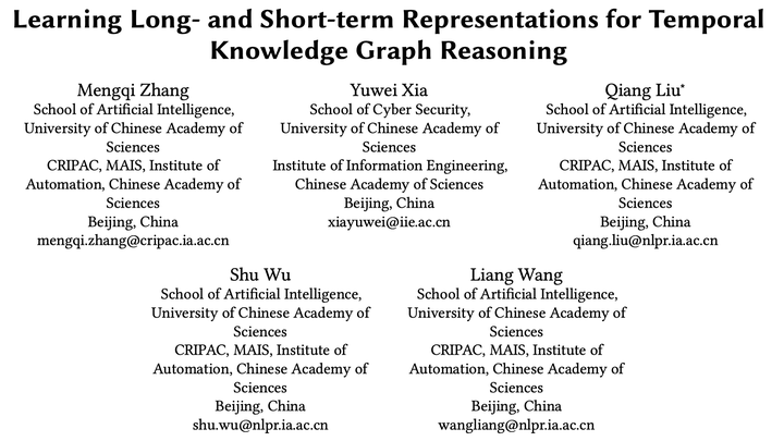 WWW2023：Learning Long- and Short-term Representations for Temporal Knowledge Graph Reasoning - 知乎