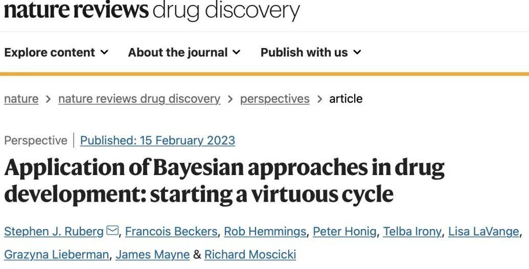 Nat Rev Drug Discov｜贝叶斯方法在药物开发中的应用 - 知乎