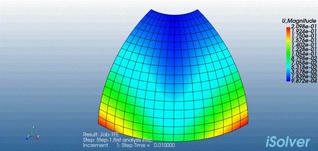 【iSolver案例分享40】壳单元几何非线性Benchmark校核01 - 知乎