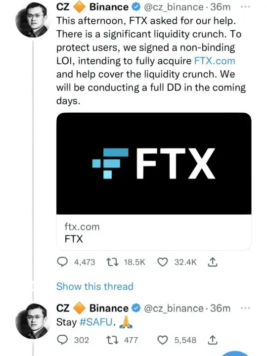 FTX 申请破产，CEO 离职，比特币跌穿 1.7 万，对行业有何影响？CZ在其中到底是什么角色？ - 知乎