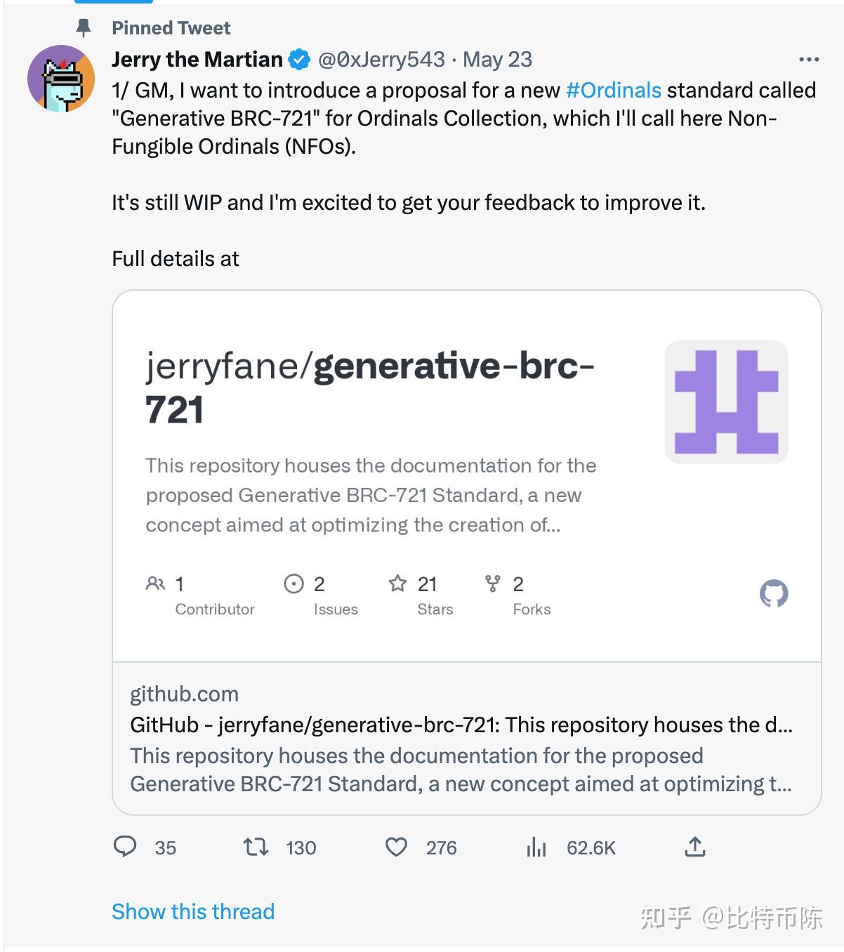 【无双投研】务必关注的GBRC-721协议 - 知乎