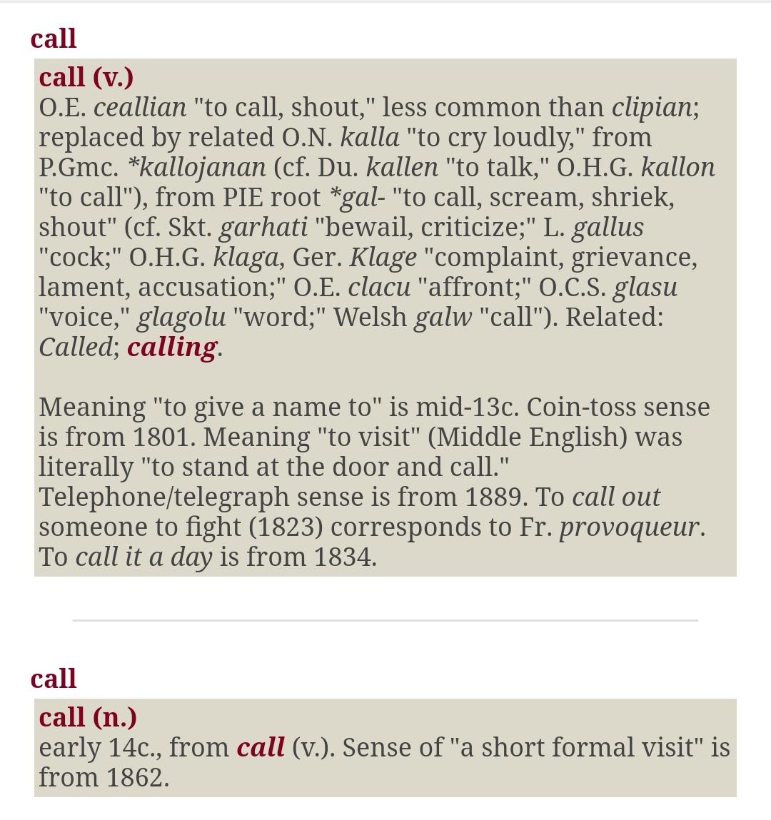 为什么单词“Call”有十种意思？ - 知乎