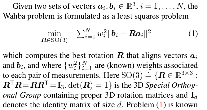 论文阅读：A quaternion-based certifiably optimal solution to the Wahba ...