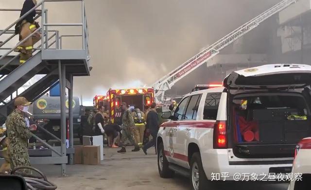 美国一军舰起火爆炸致21人受伤，船上有一万加仑燃料 - 知乎
