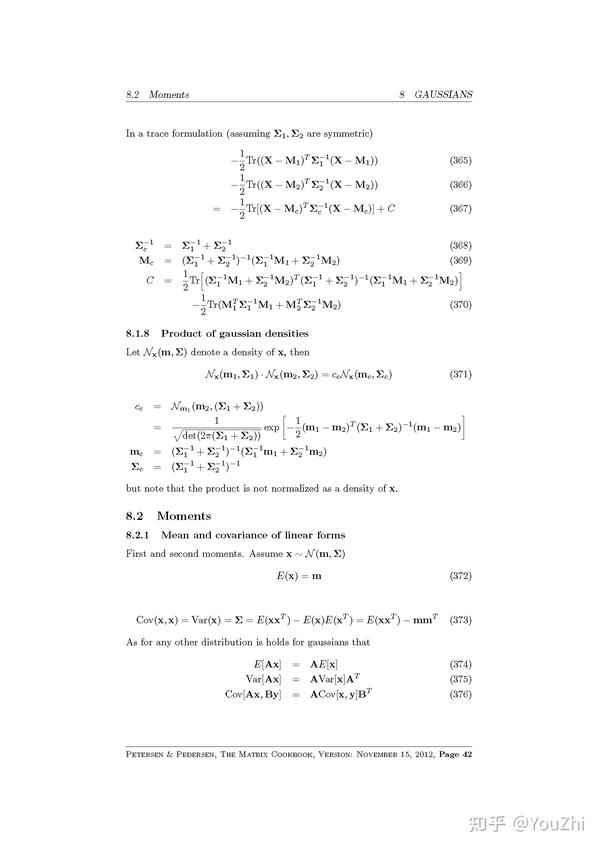 矩阵微积分公式查表(The Matrix Cookbook) - 知乎