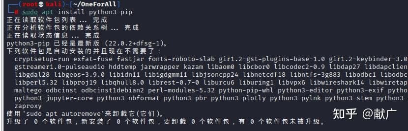 kali安装oneforall - 知乎