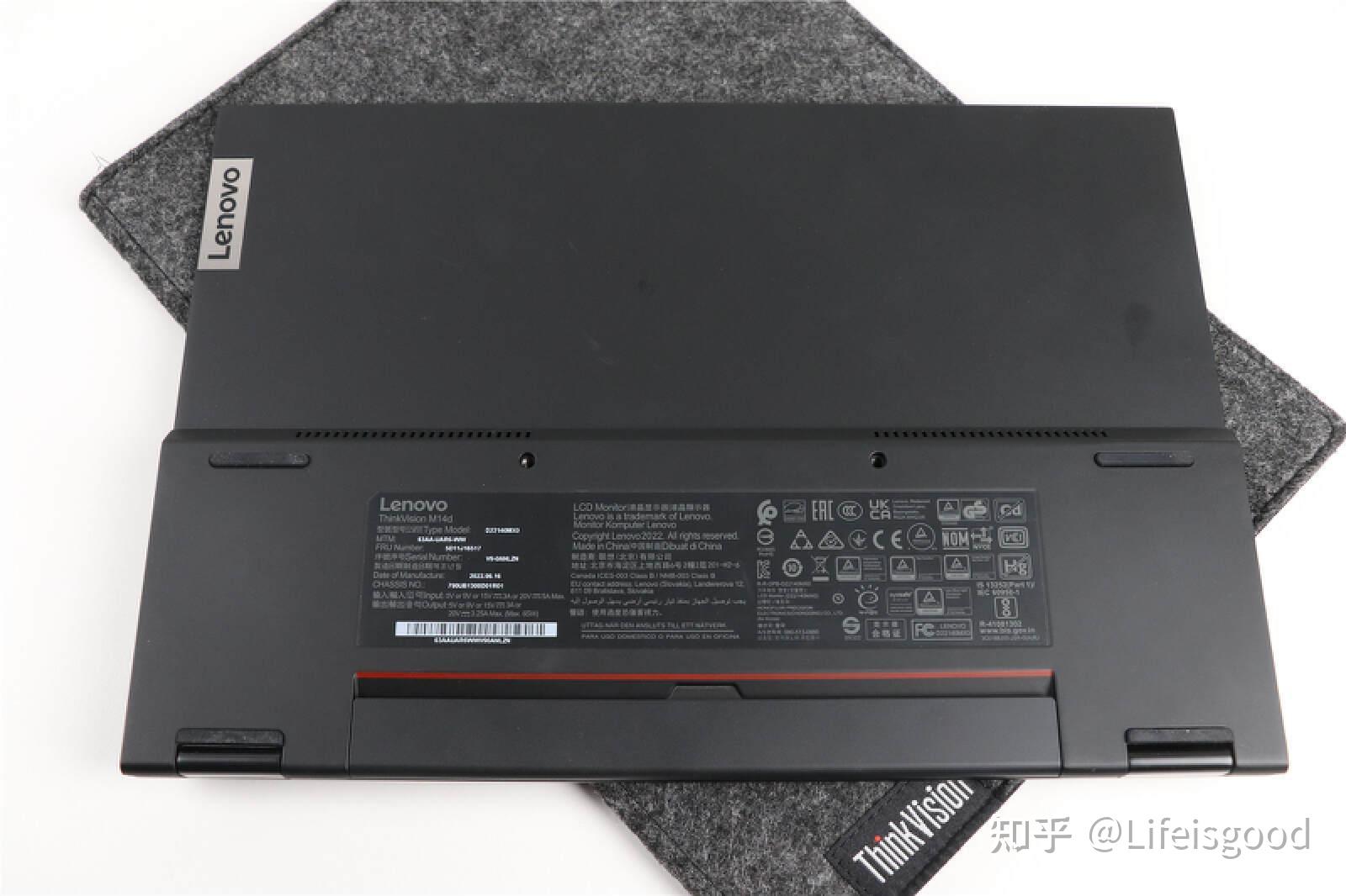 纤薄便携 2.2K超高清IPS屏 硬件低蓝光护眼 ThinkVision M14d便携屏全方位评测 - 知乎